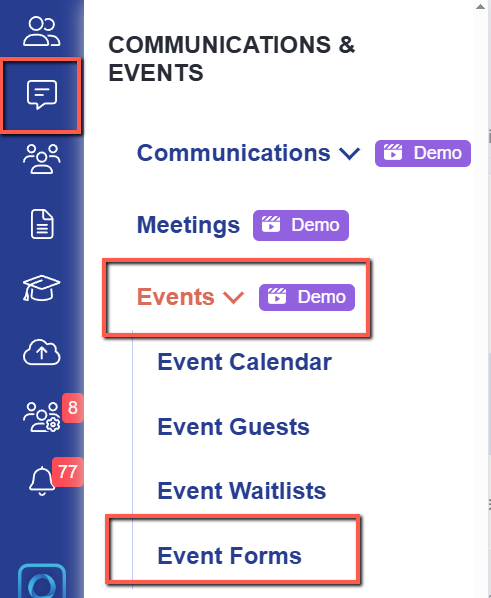 How to create a new event question template