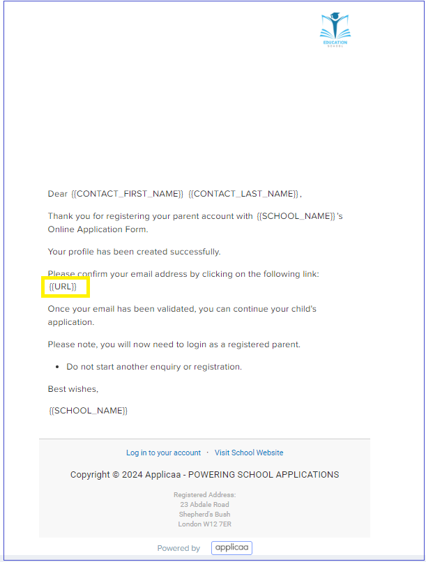 How to Send the Parent Confirmation Instruction Email