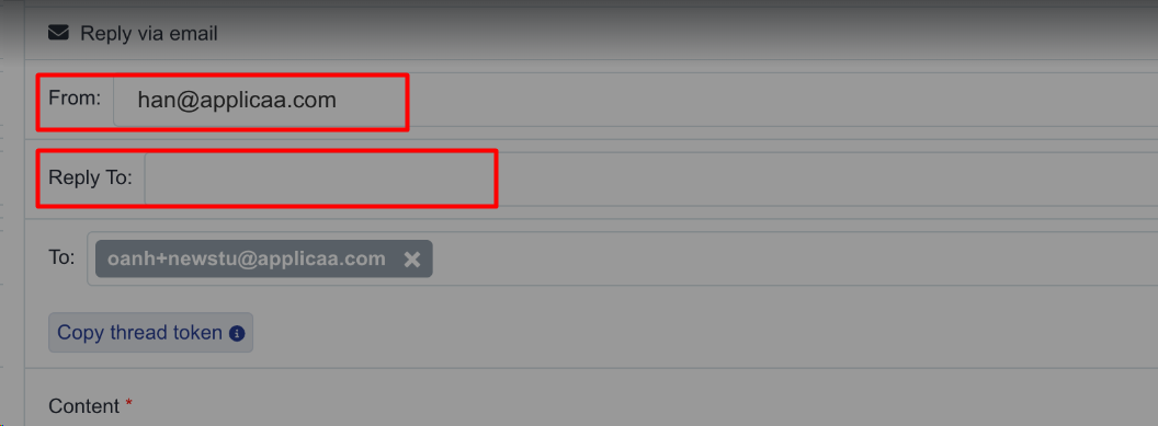 Updating "From" email address and "Reply To" email address