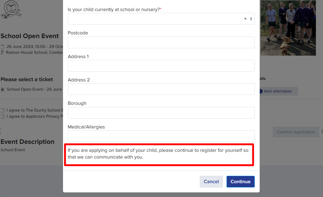 How to create a new event question template