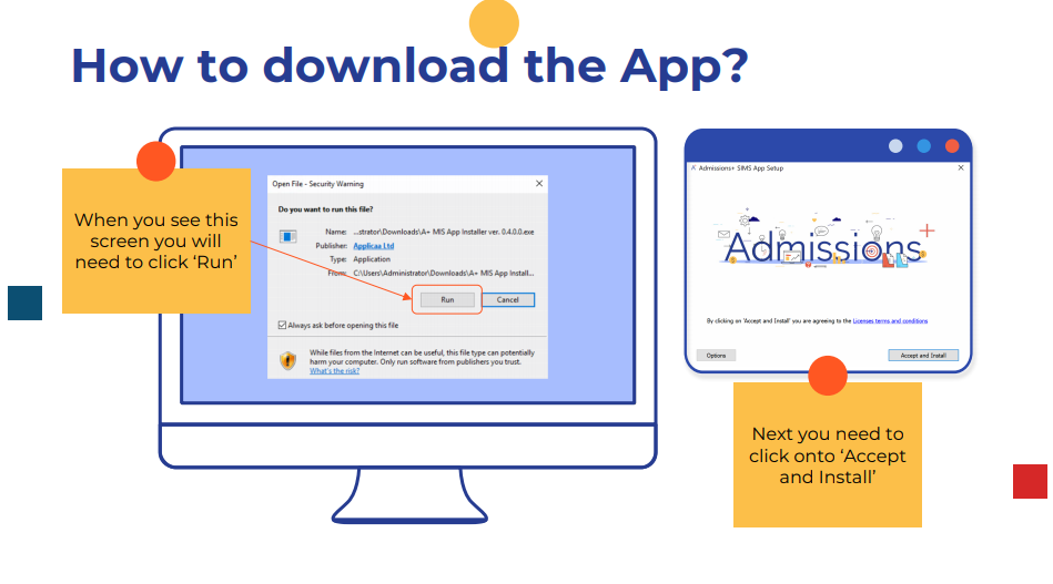 How to Install the Admissions+ SIMS App