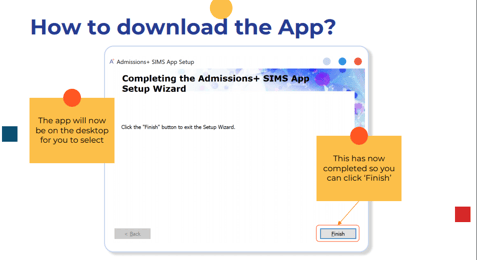 How to Install the Admissions+ SIMS App