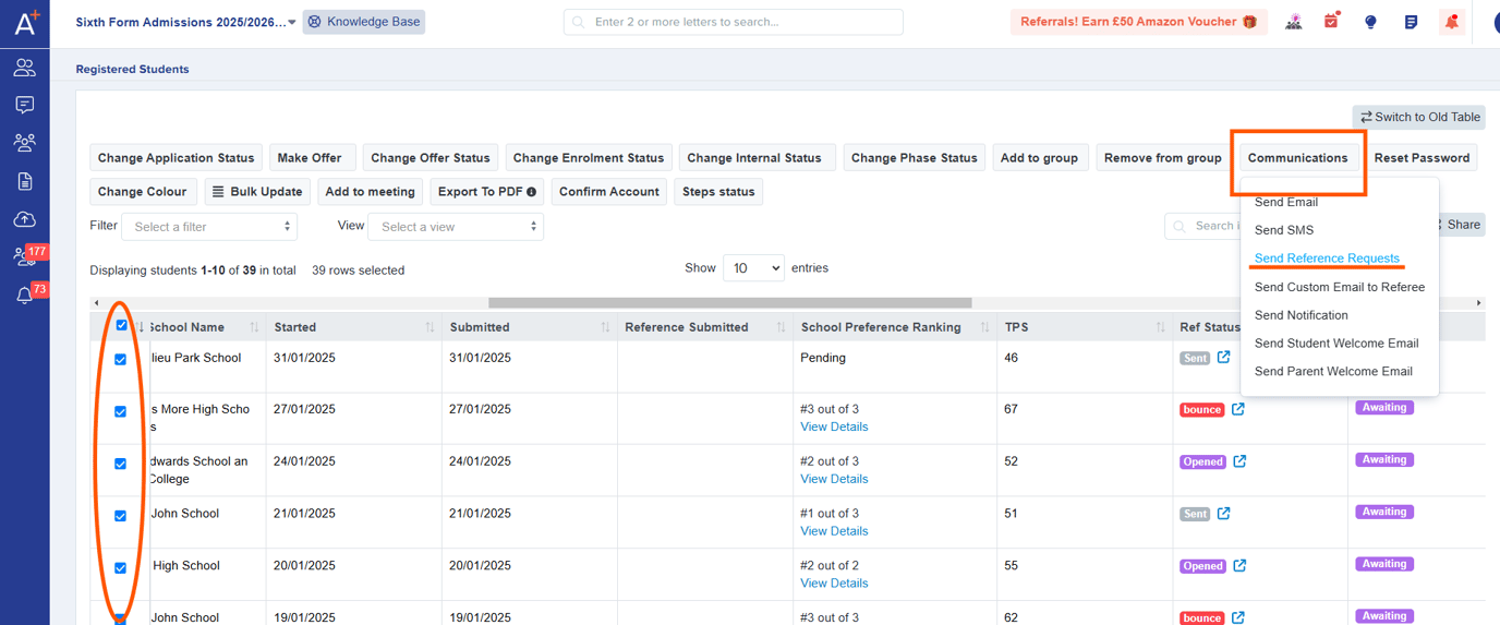 How to manage awaiting reference request