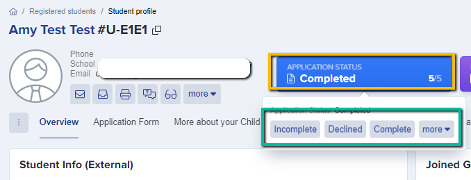 How to Change Application Status