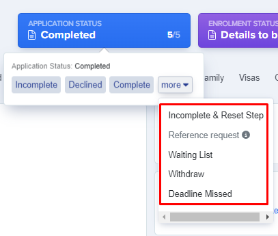 How to Change Application Status