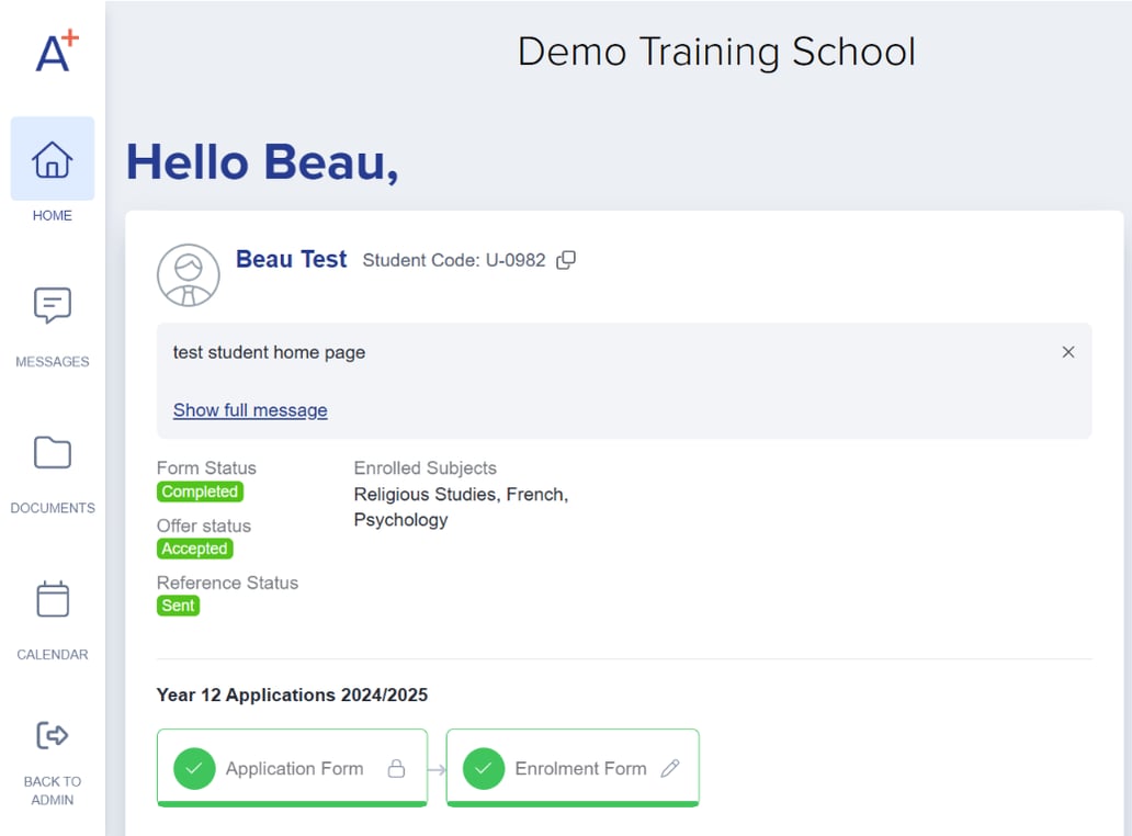 How do I edit a student's application?