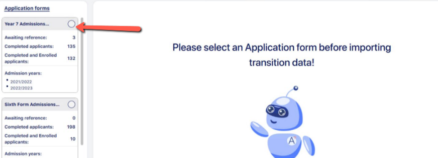 Using the Transition Tool to export to SIMS
