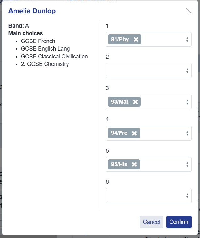 How to Manually Allocate Students to Classes in the GCSE & Year 12 Options Model