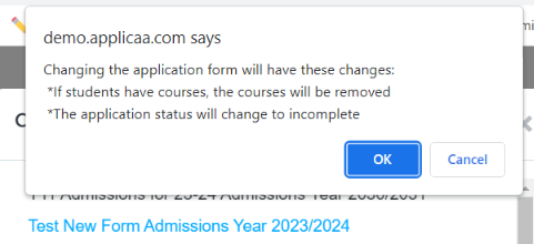 How to move an applicant to a different application form