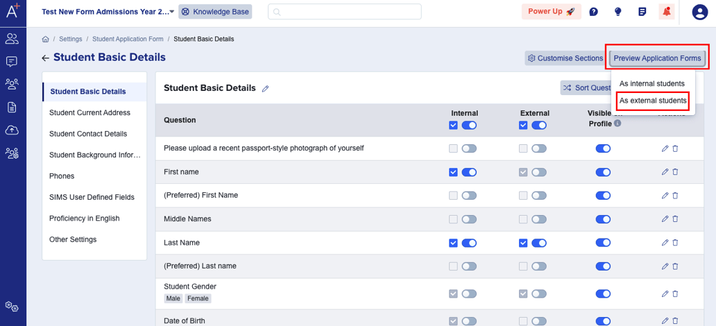 How to Customise an Application Form