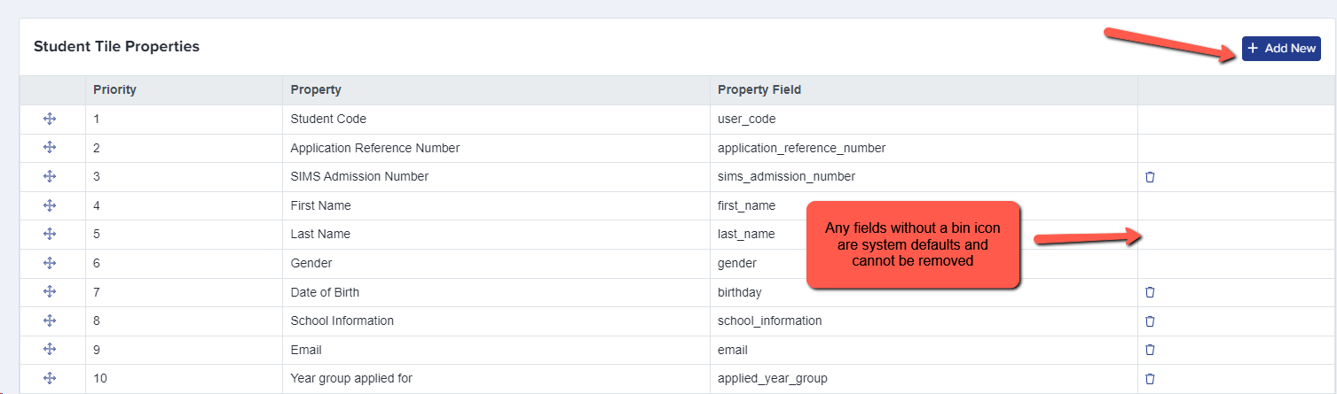 Customise Your Student Profile Overview