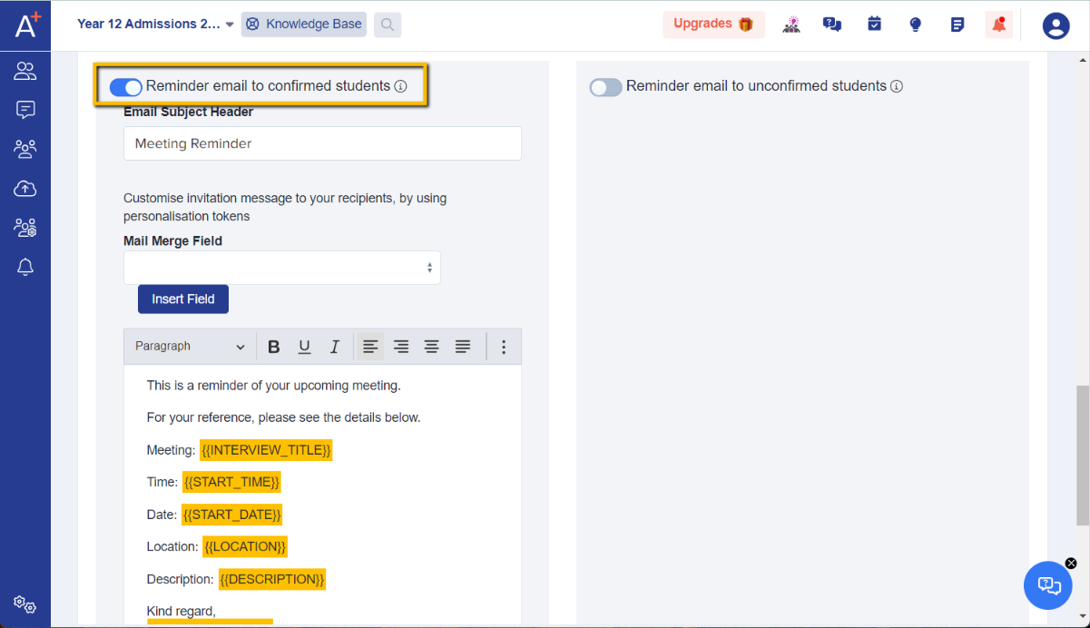 Meetings, Offers and Timetabling training guide