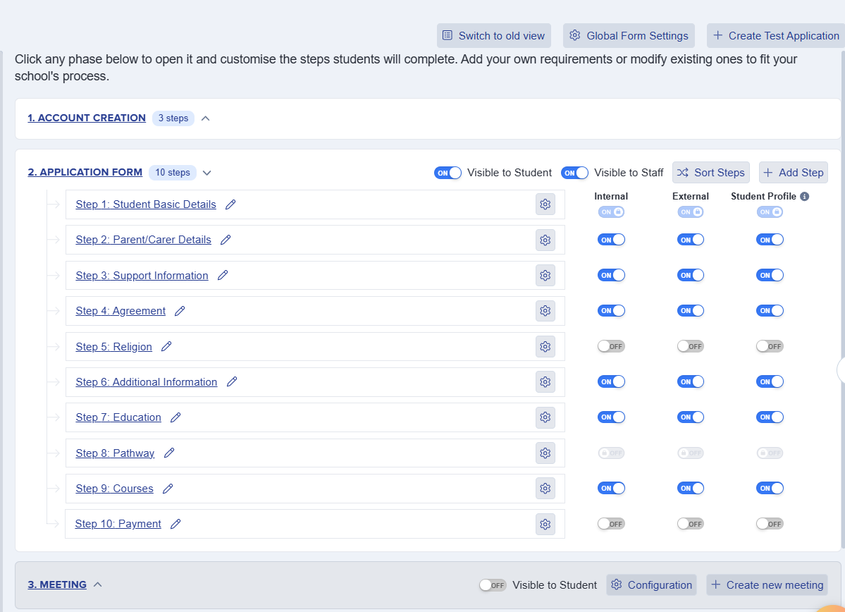 How to Customise an Application Form
