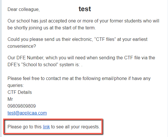 CTF/File Request Area