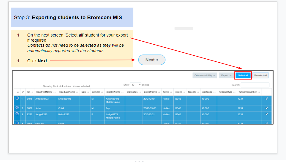 Bromcom MIS Admissions+ Export Guide (1min) + PDF Guide