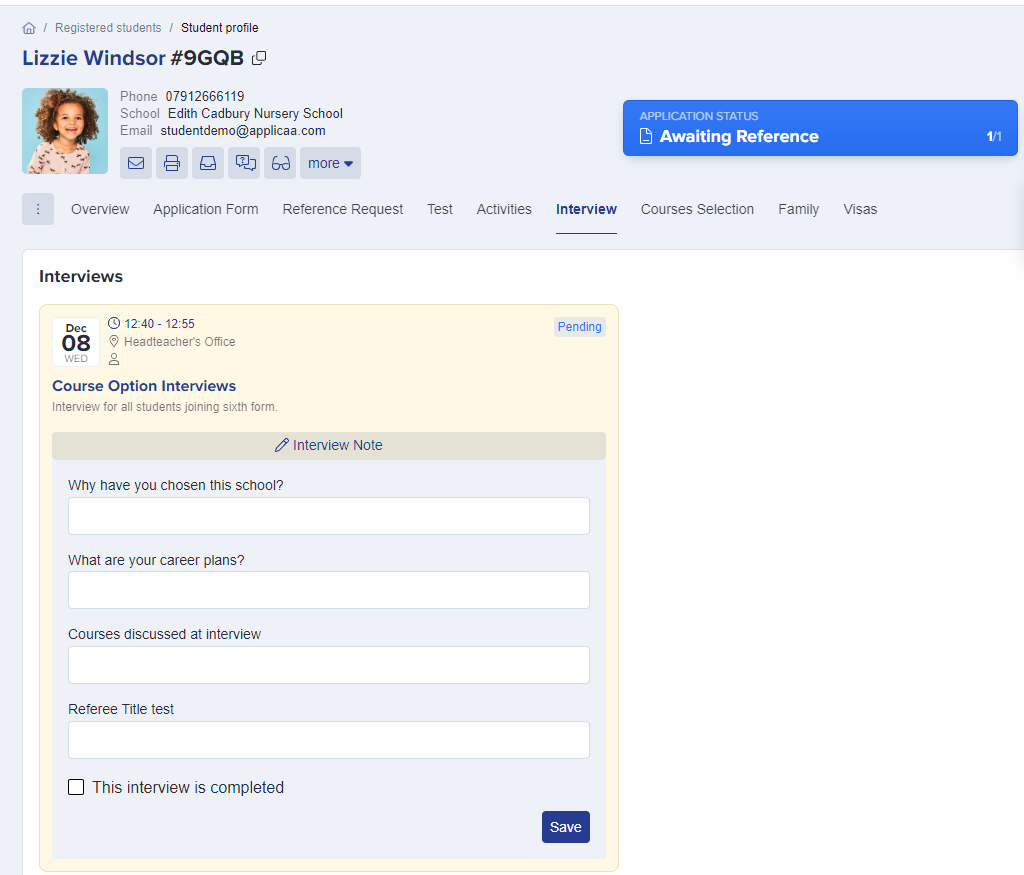 How to conduct a student interview